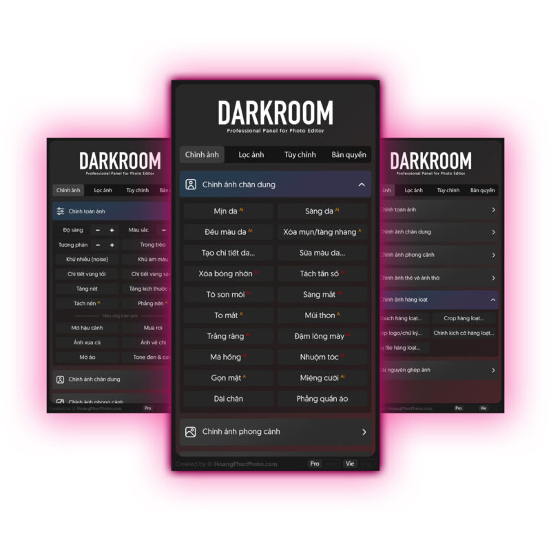 Panel DARKROOM - Hỗ Trợ Chỉnh ảnh Tự động Cho Dân Chuyên Nghiệp ...