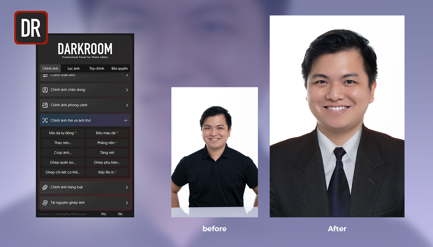 Panel DarkRoom - Chỉnh ảnh Tự động Với Công Nghệ A.I Dành Cho Dân Chuyên Nghiệp - HoangPhucPhoto